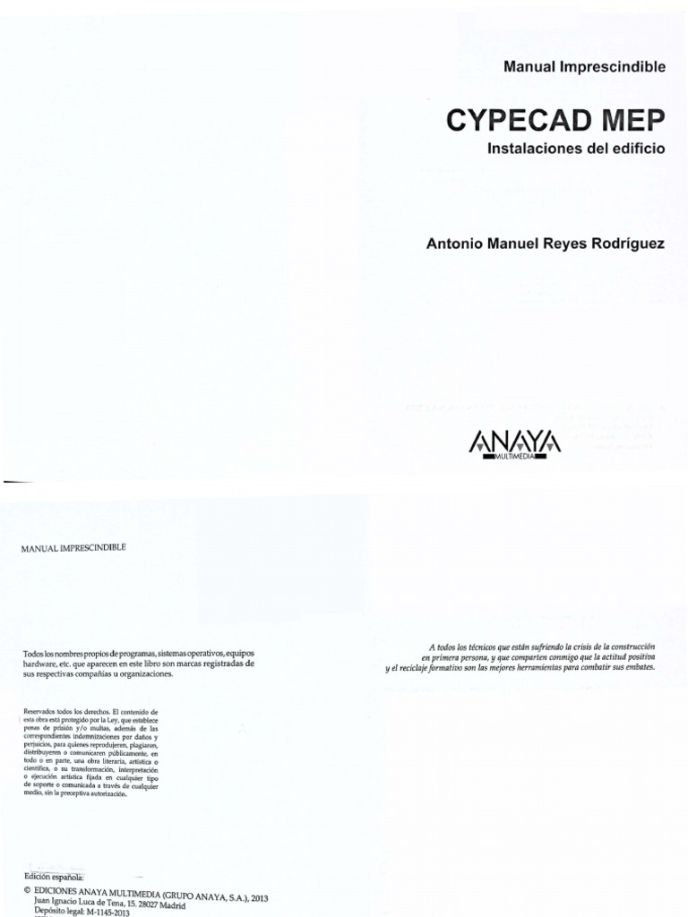 CYPE 2013 Instalaciones Del Edificio (CYPECAD MEP) (ANAYA 2013) | PDF CYPE 2013 Instalaciones Del Edificio (CYPECAD MEP) (ANAYA 2013) | PDF