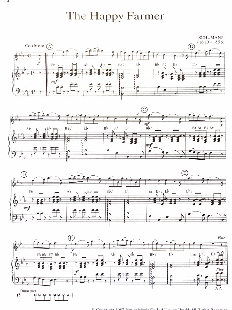 The Happy Farmer - Shumann | PDF