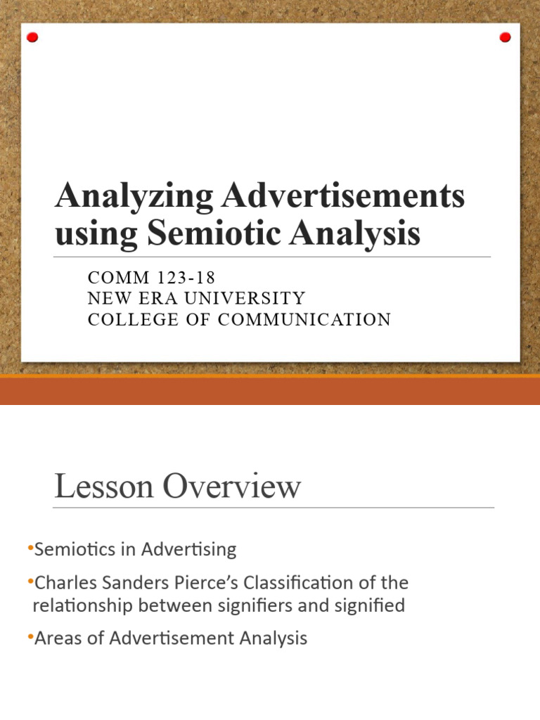 3-Analyzing Advertisements Using Semiotic Analysis | PDF | Cognitive ...