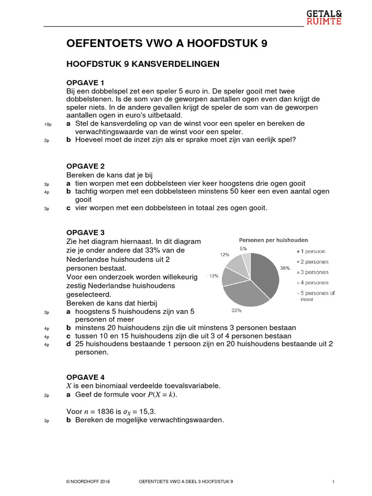 Wis h9 Oefentoets | PDF