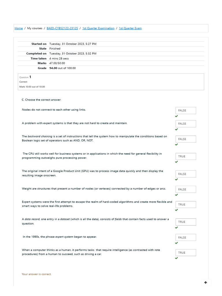 Cybs2122 Introduction To Artificial Intelligence Week 10 | PDF | Artificial Intelligence ...