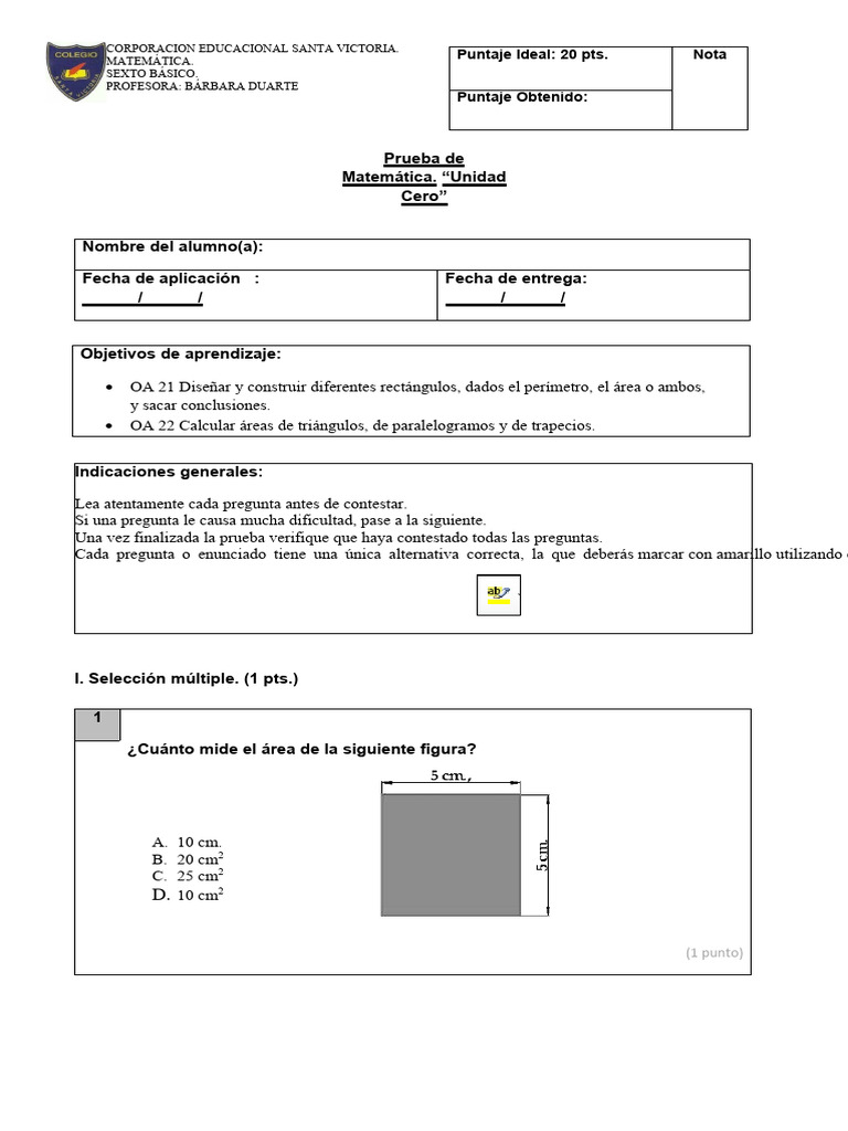 Area y Perimetro | Descargar gratis PDF | Triángulo | Geometría euclidiana