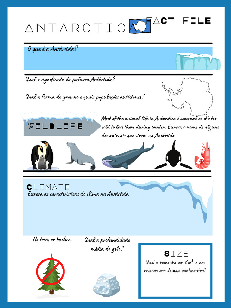 Atividade Gratuita Antártida - Profa Sorrá Geografix | PDF