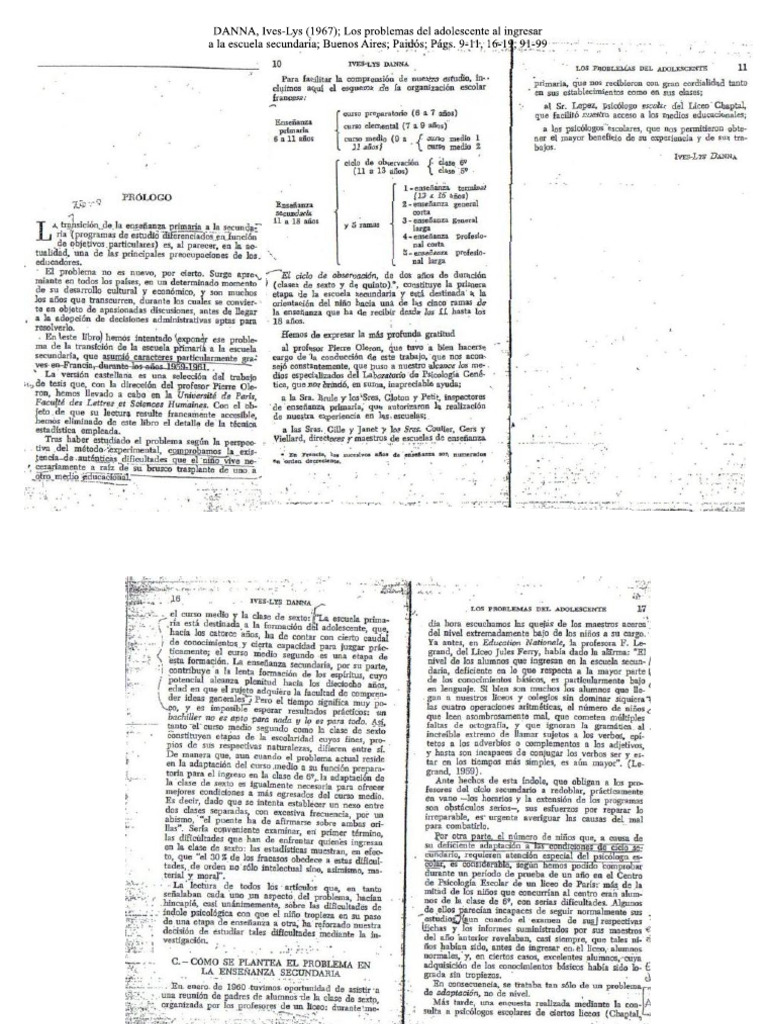 DANNA Ives Lys, Los Problemas Del Adolescente Al Ingresar A La Escuela Secundaria | PDF