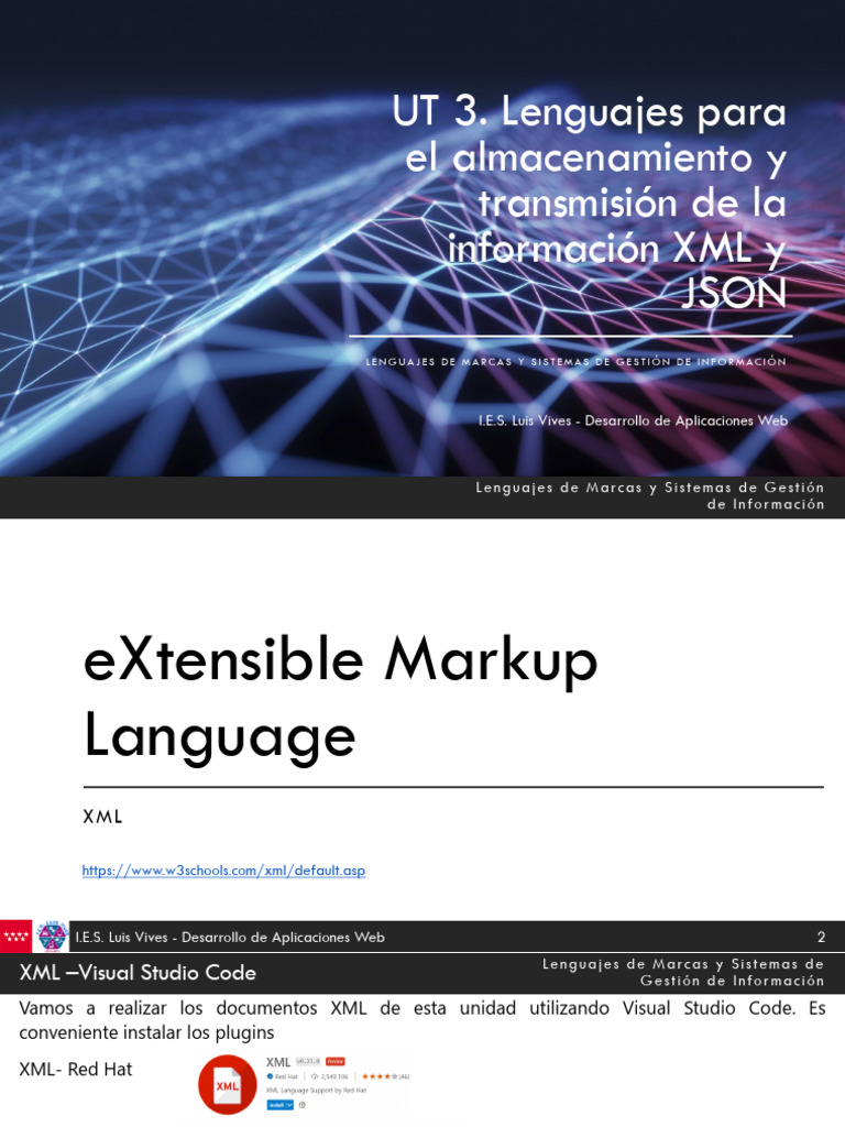 Guía XML para Estudiantes de DAW | PDF | Xml | Lenguaje de marcado