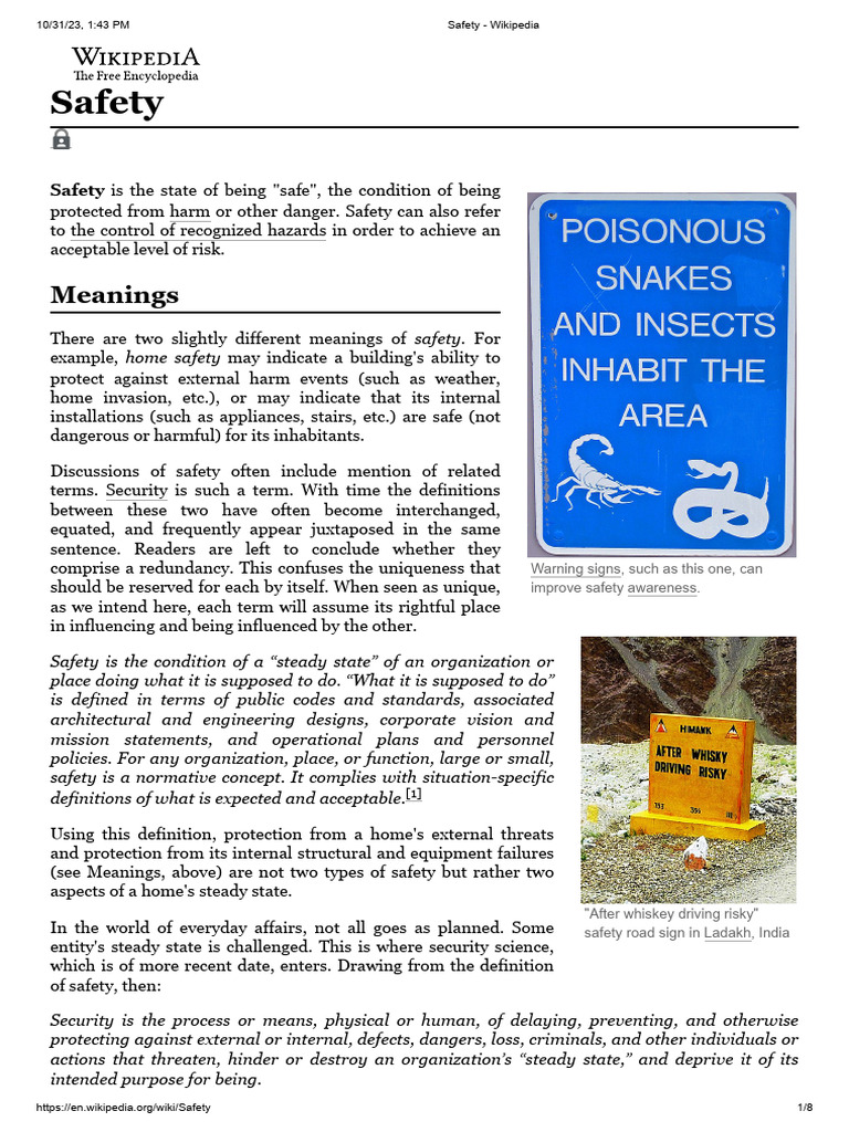 Safety Wikipedia Pdf Safety 7939