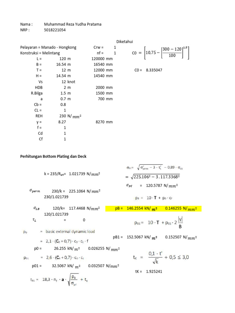 Perhitungan Reza | PDF