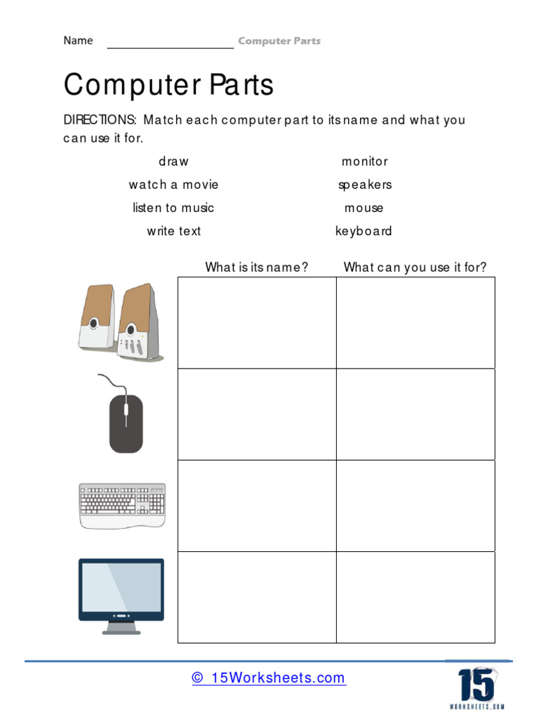 Practica Computer Parts 2 | PDF | Games & Activities | Computers