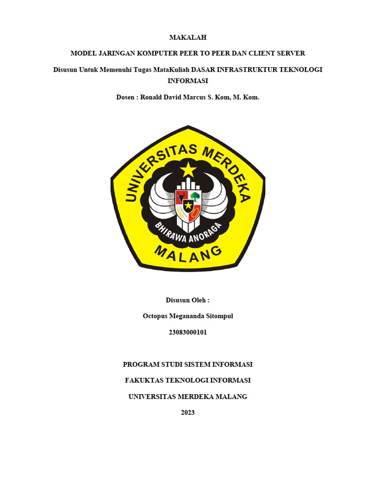 Metode Transmisi 23083000101 Octopus Megananda Sitompul | PDF