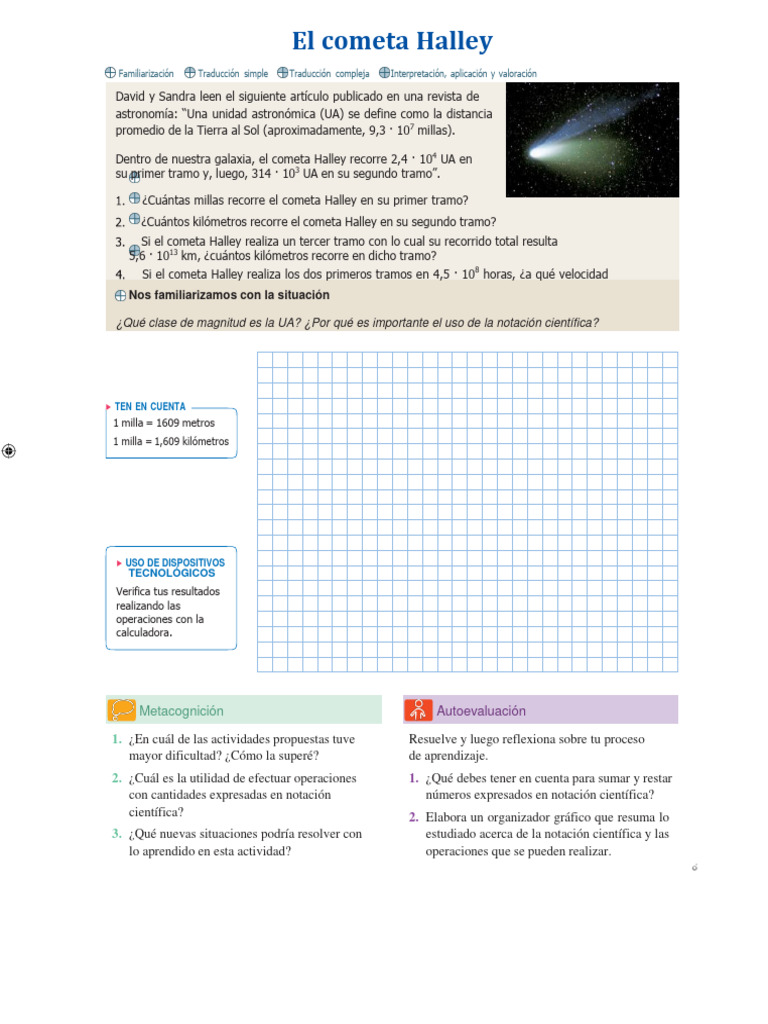 El Cometa Halley | PDF | Unidad Astronómica | Ciencias fisicas