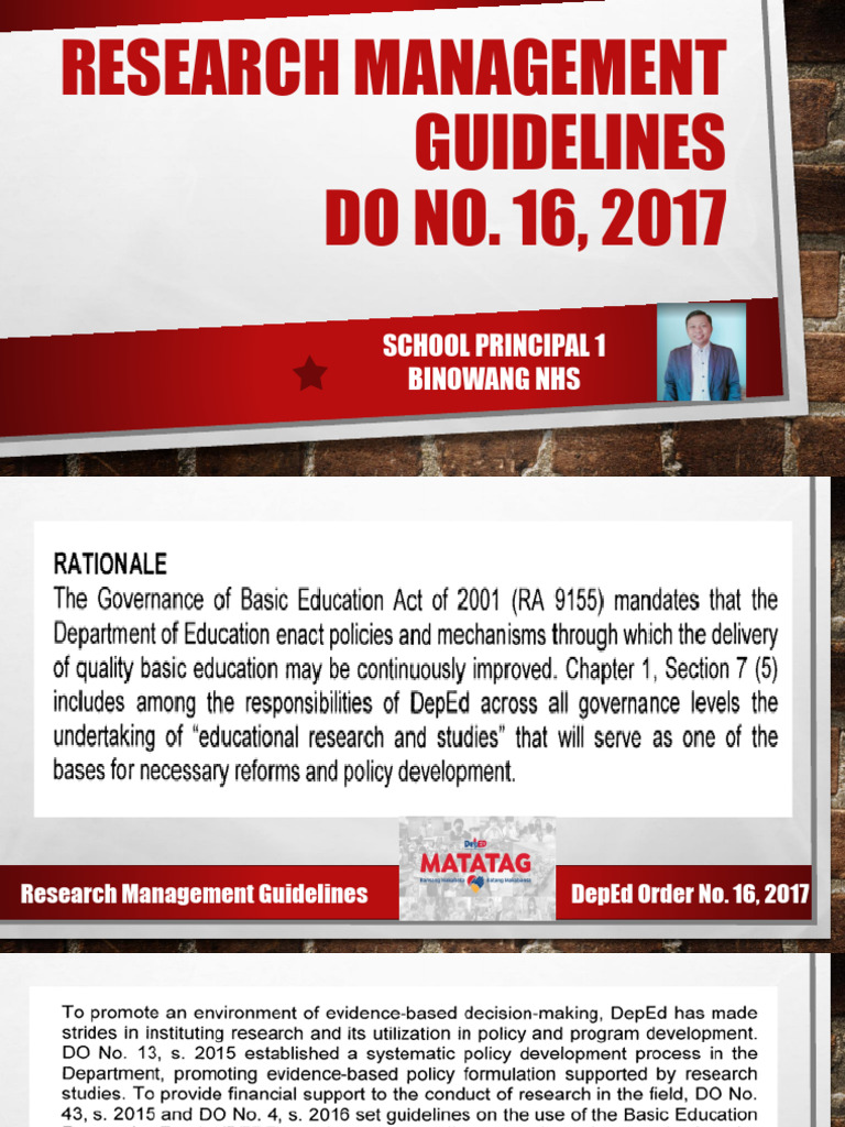 Research Management Guidelines - DO 16, S, 2017 - Joberth Sabanal | PDF ...