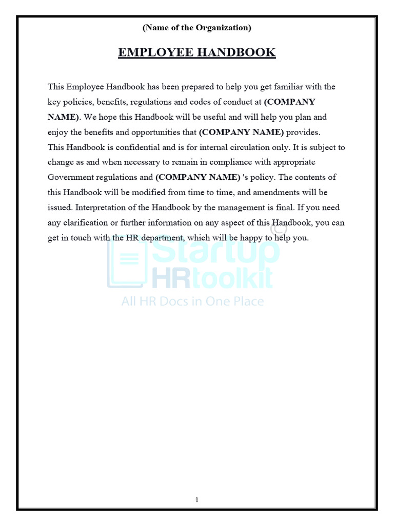 Employee Handbook | PDF | Employment | Performance Appraisal