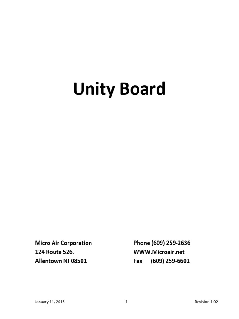 Unity - Control - Board Manuse c2 | PDF | Alternating Current | Switch