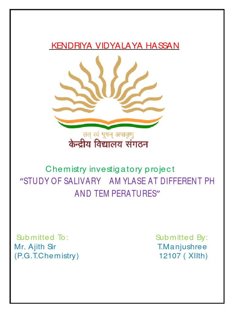 Chemistry Investigatory Project (1) 3 | PDF