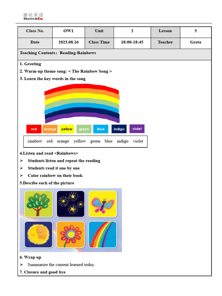 OW1 U2 L5 学员课堂报告表 | PDF | Language Arts & Discipline
