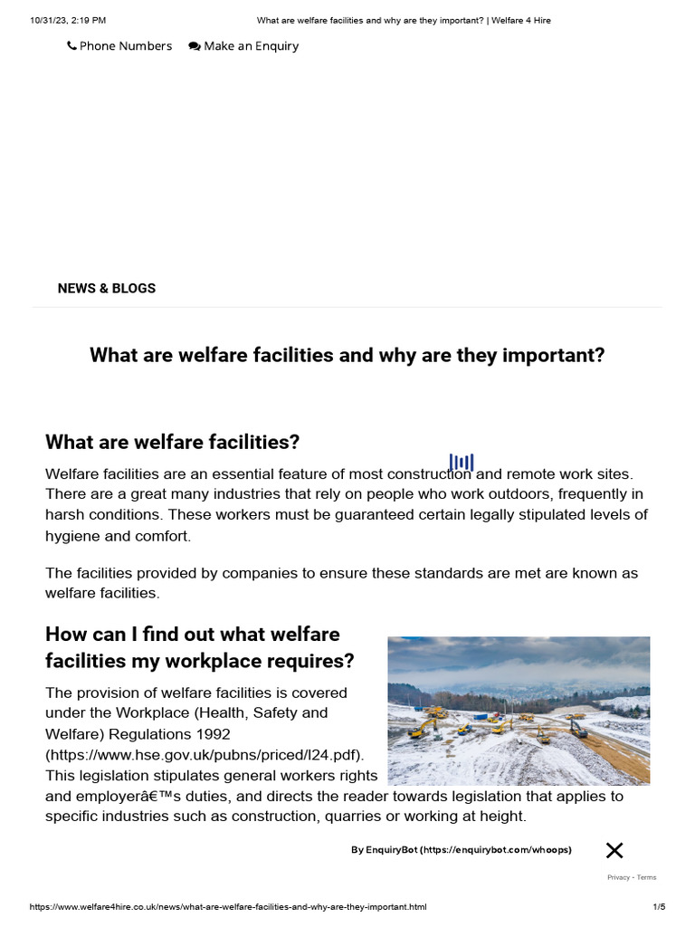 What Are Welfare Facilities and Why Are They Important - Welfare 4 Hire ...