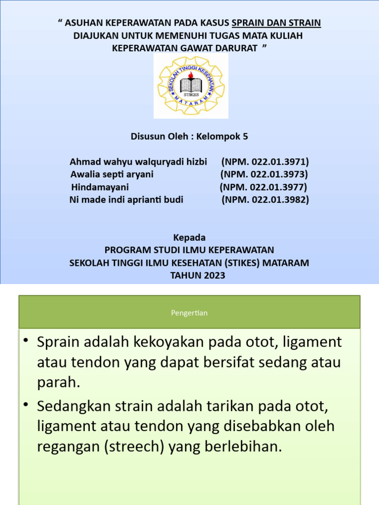 Sprain Dan Strain | PDF
