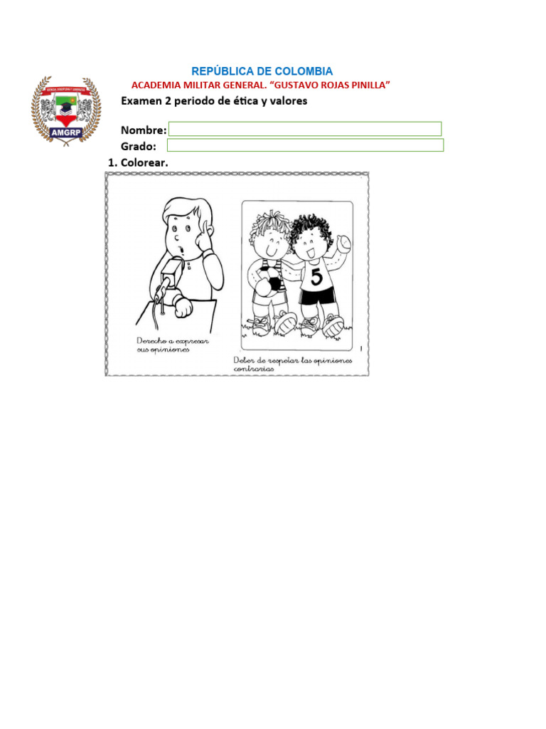Examen de Etica y Valores 2 | PDF Examen de Etica y Valores 2 | PDF