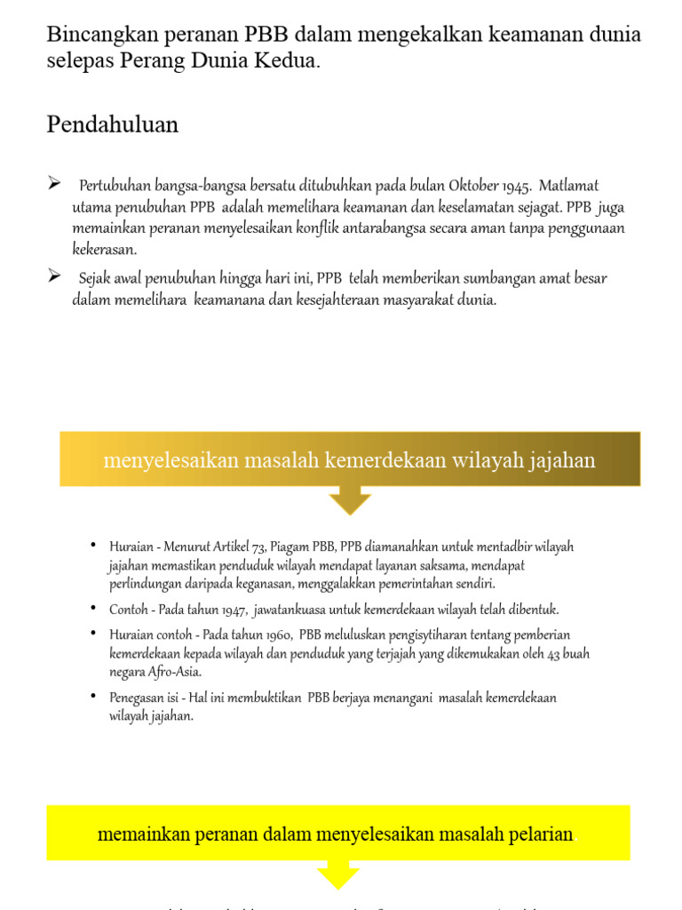 Peranan PBB Dalam Mengekalkan Keamanan Dunia | PDF