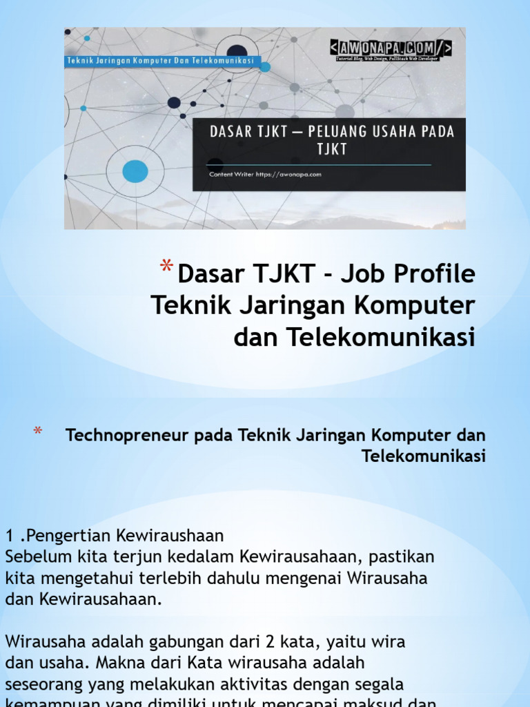 Job Profile di Bidang TJKT | PDF | Komputer