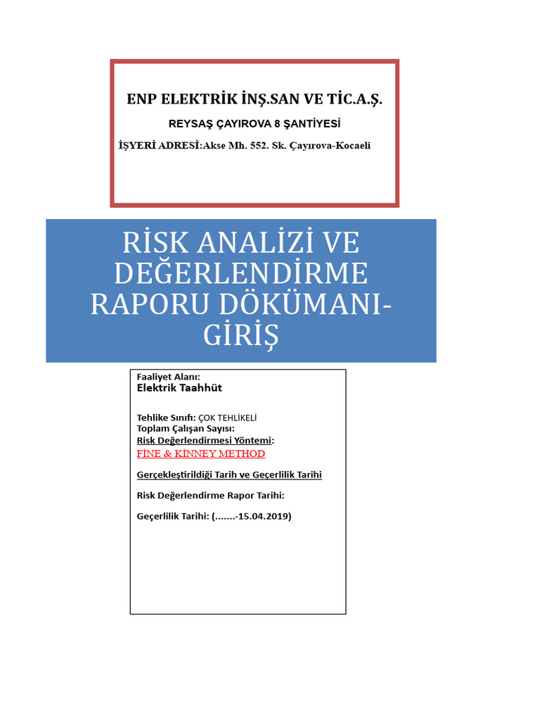 Fine Kinney RD Örnek 1 | PDF