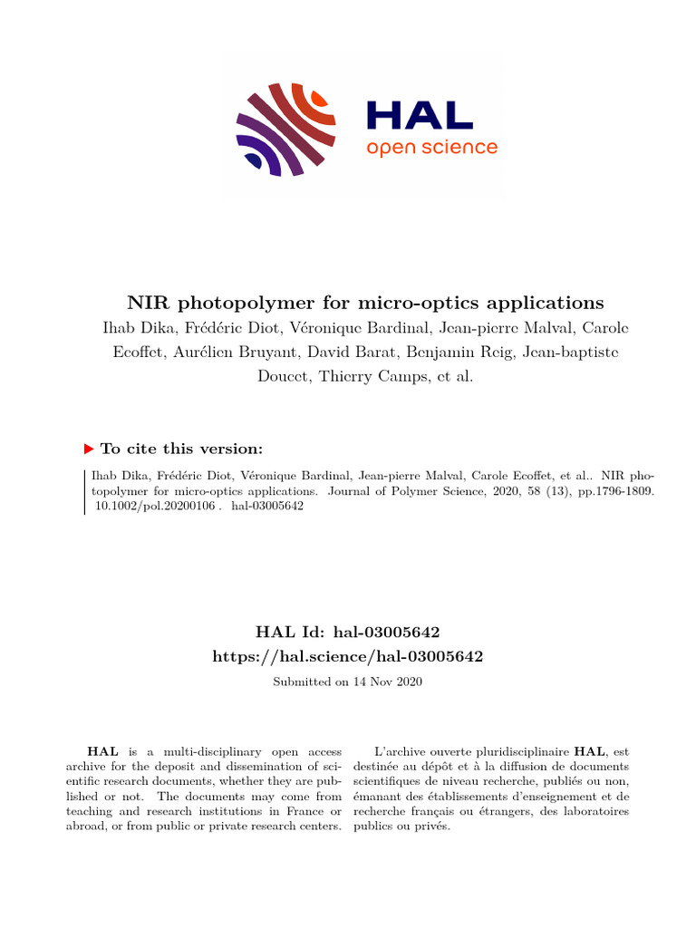 MPO-NIR Revised Clean | PDF | Optical Fiber | Infrared