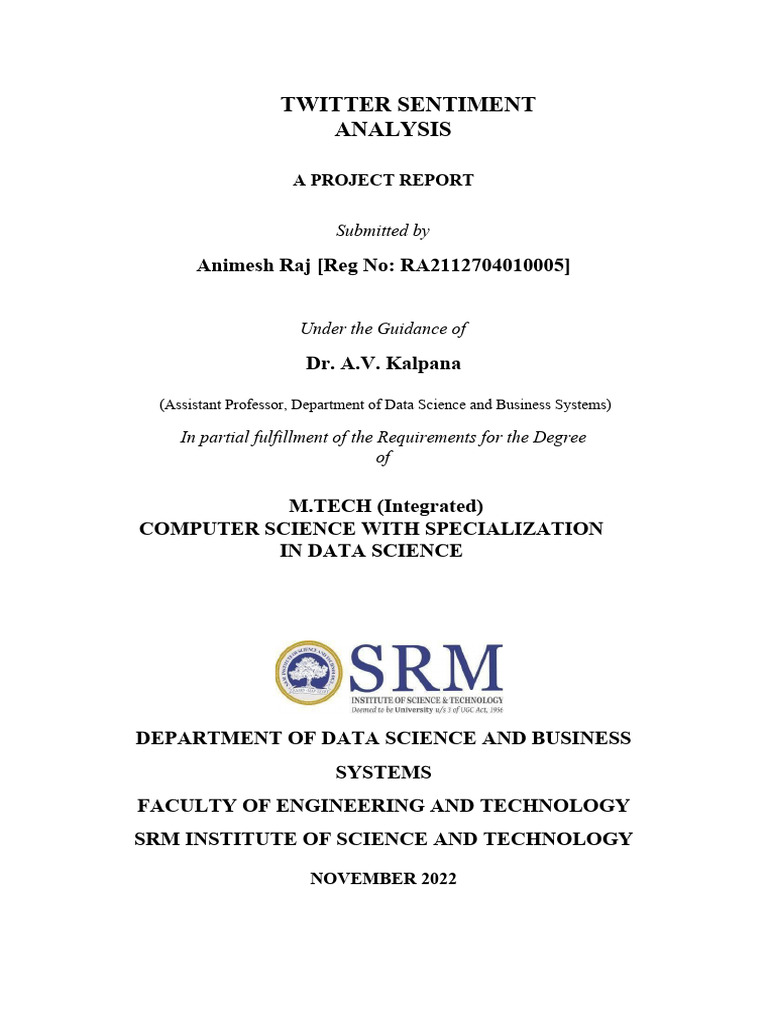 Sample Minor Project Report | PDF | Machine Learning | Data Mining