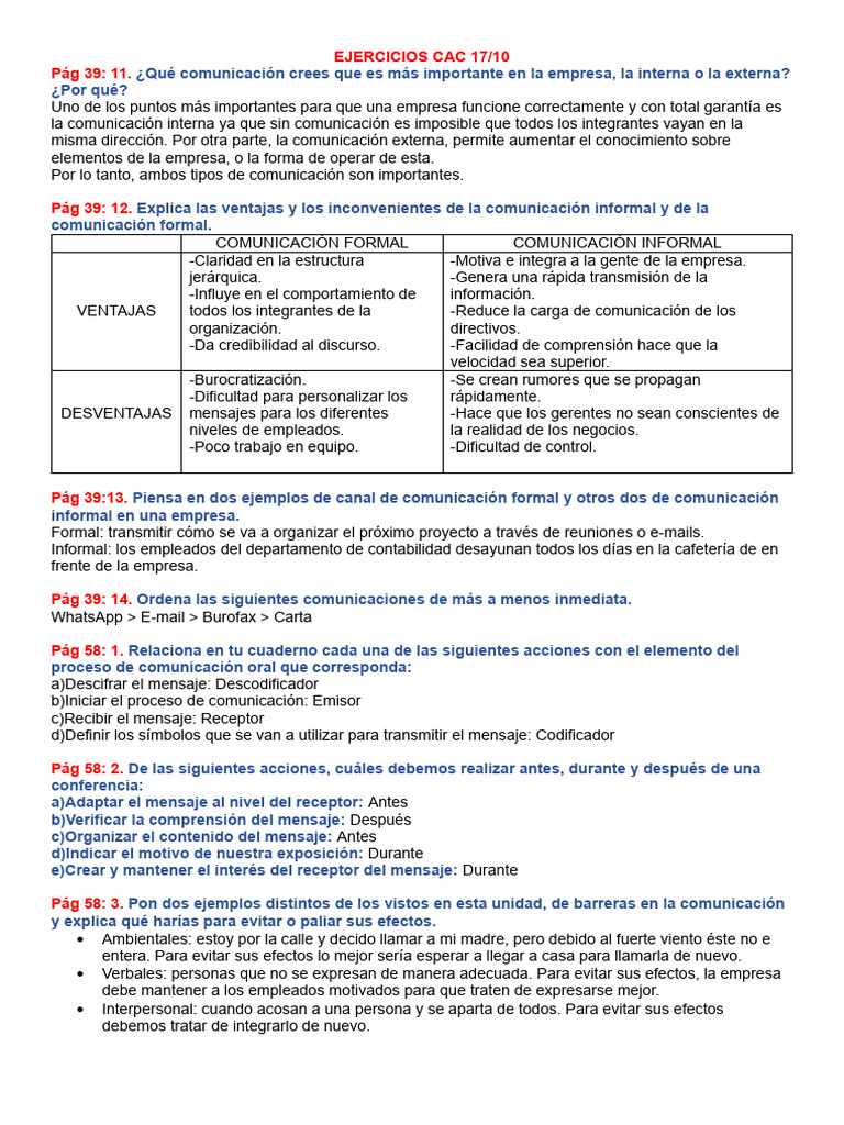 02 - Ejercicios CAC | PDF | Comunicación