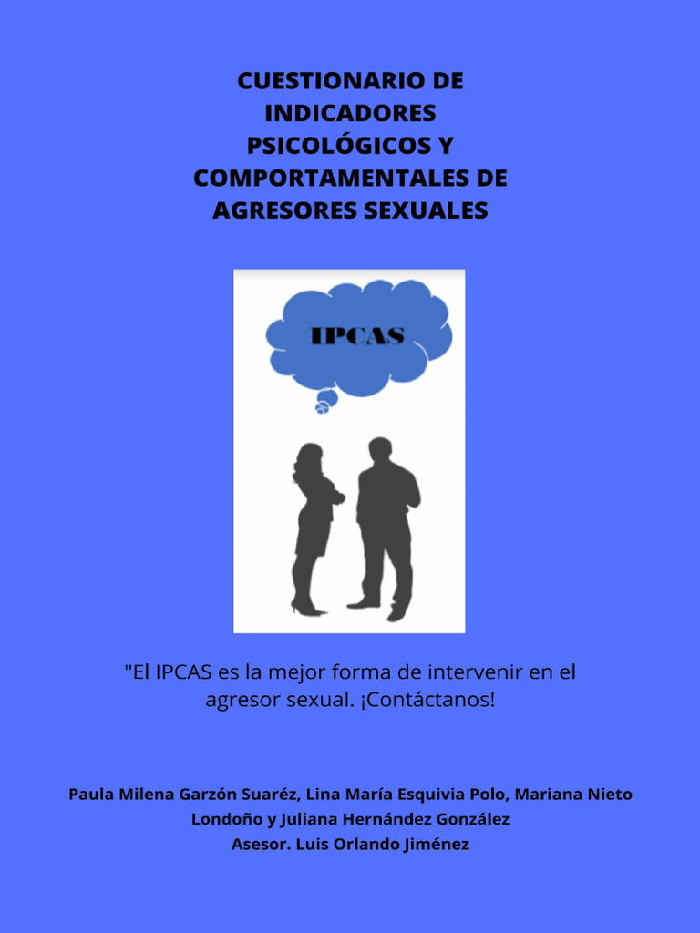 Cuestionario IPCAS PERFIL PSIC. AGRESOR SEXUAL | PDF