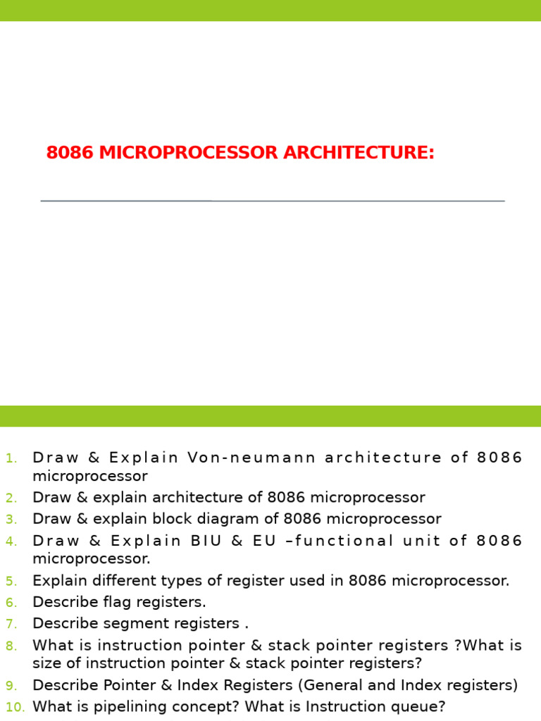 8086 Architecture | PDF | Central Processing Unit | Pointer (Computer ... 8086 Architecture | PDF | Central Processing Unit | Pointer (Computer ...