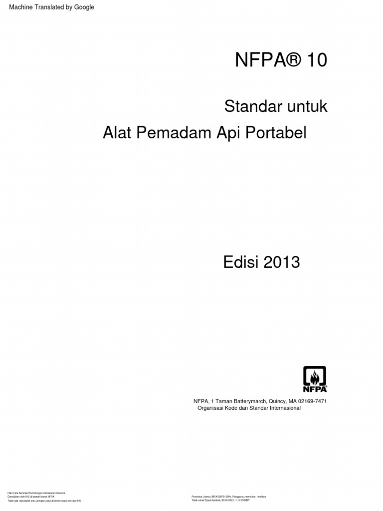 NFPA 10 Portable Fire Extinguishers | PDF