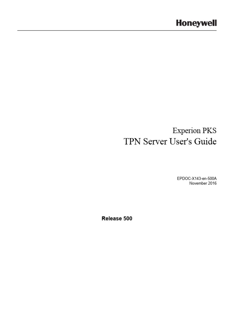 TPN Server Users Guide EPDOC-X143-En-500 | PDF | Server (Computing) | Information Technology