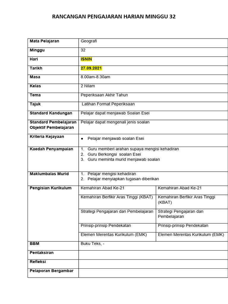 RPH M 32 2021 UlangKaji PAT | PDF
