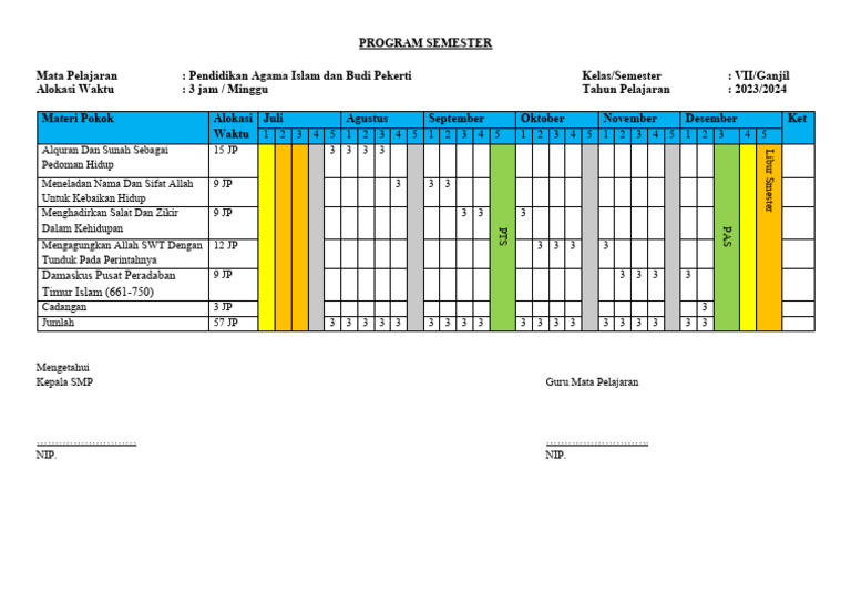 Prosem 2023-2024 | PDF