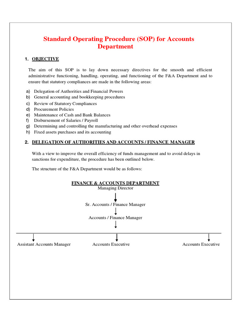 SOP Accounts | PDF | Invoice | Payments