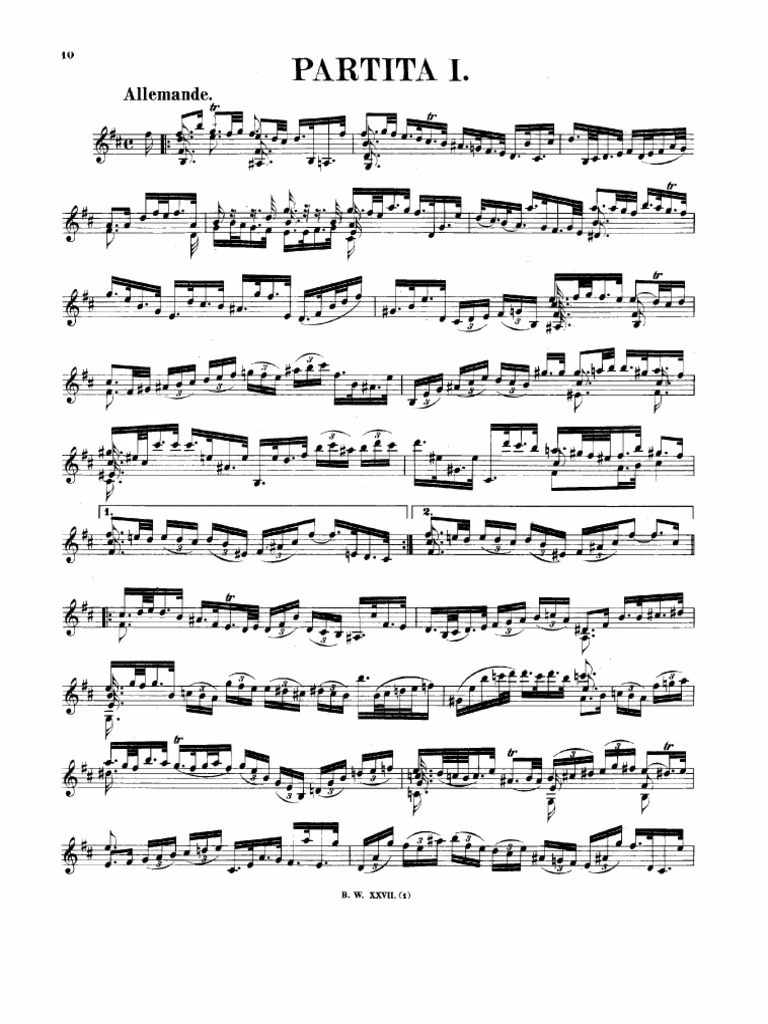 Bach Violín Partita 1 Sim | PDF