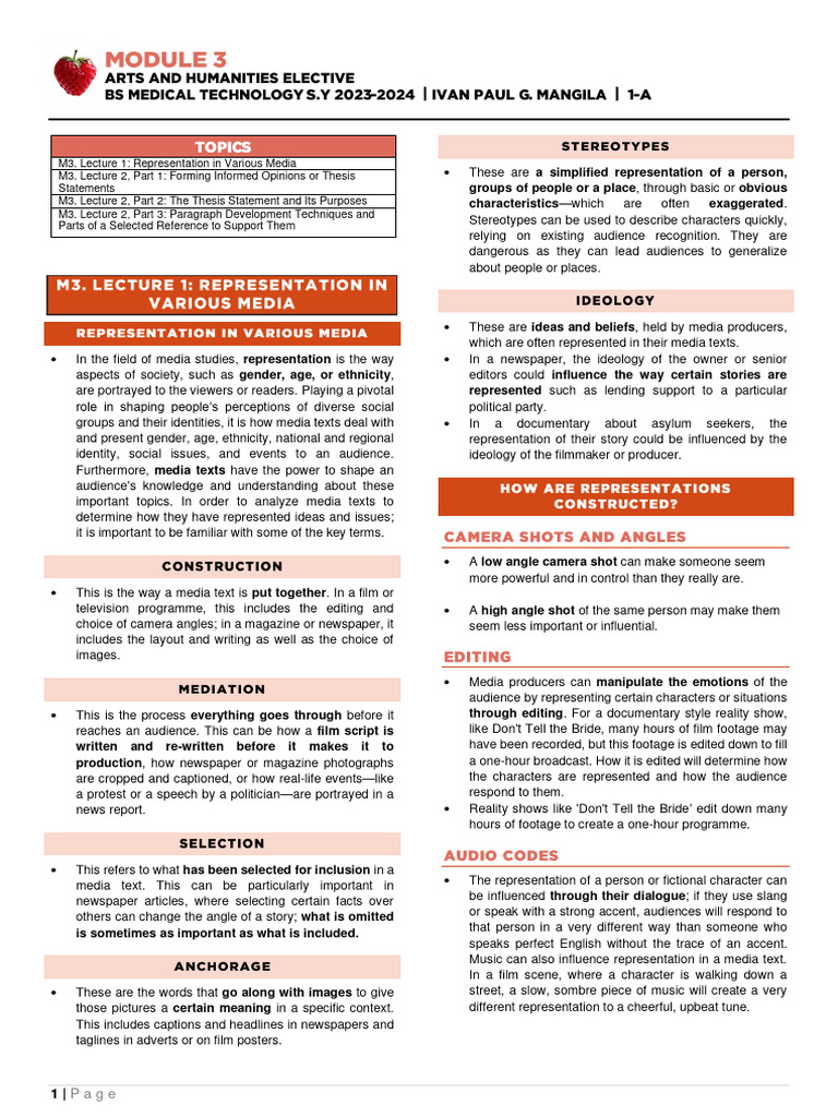 Module 3 Ahelect All | PDF | Masculinity