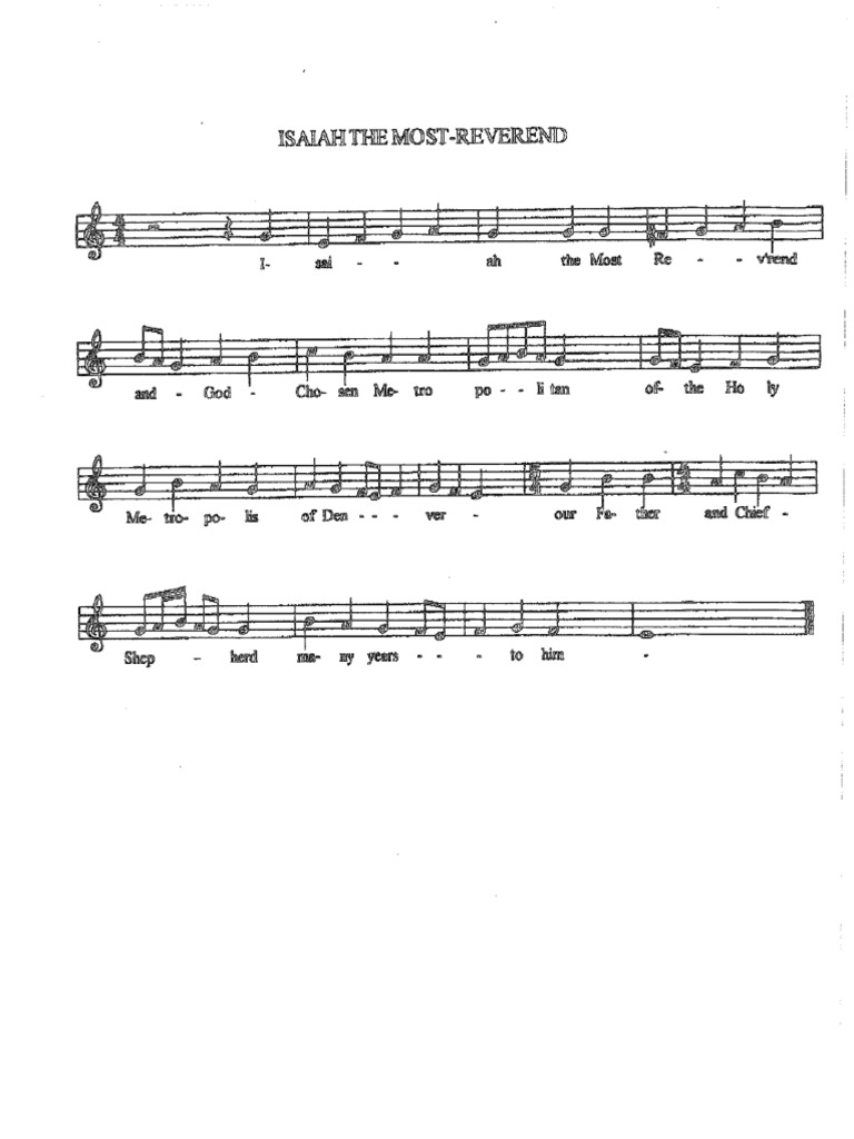 Metropolitan Isaiah Fimi | PDF