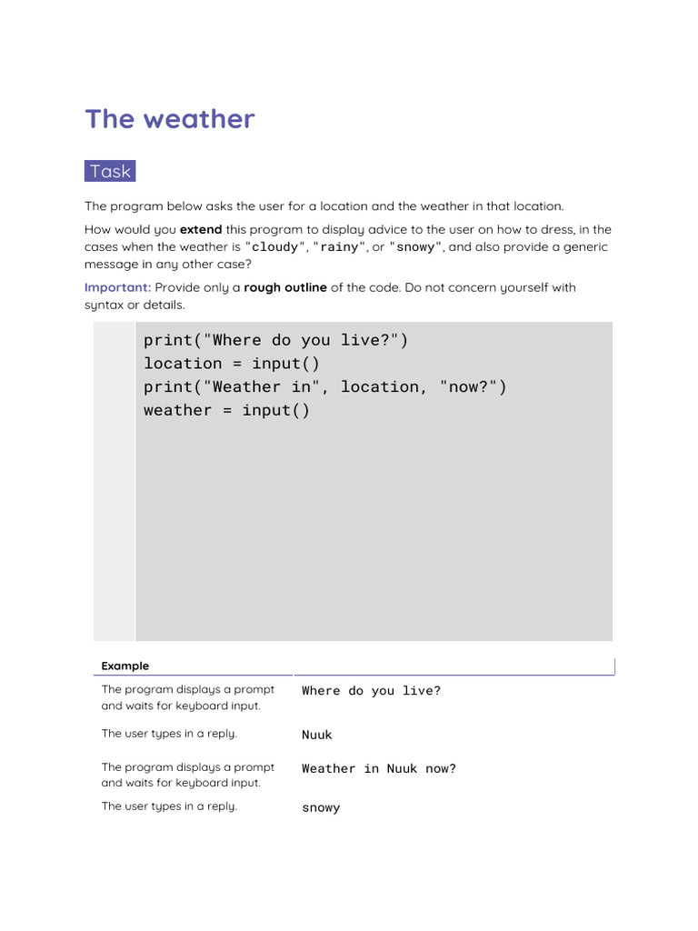 A0 Worksheet - The Weather - L4 | PDF | Teaching Methods & Materials ...