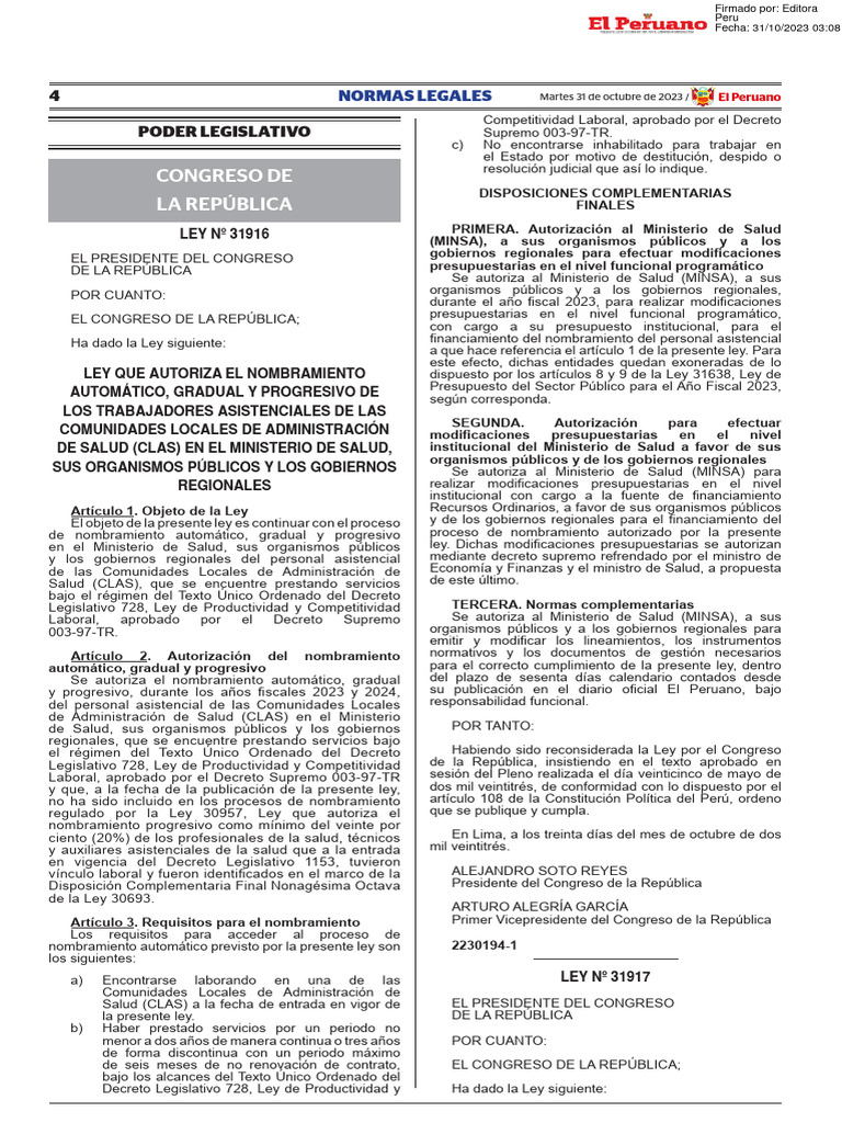Congreso de La República: Normas Legales | Descargar gratis PDF | Licencia de conducir ...