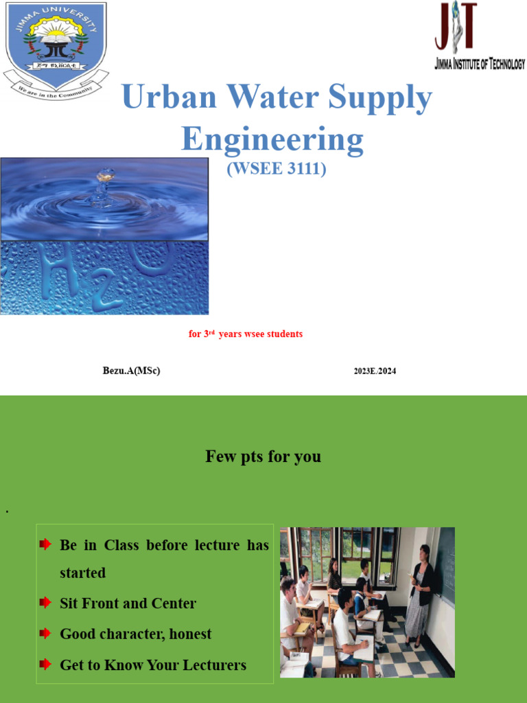 Urban Water Supply Engineering Guide | PDF | Water | Water Scarcity