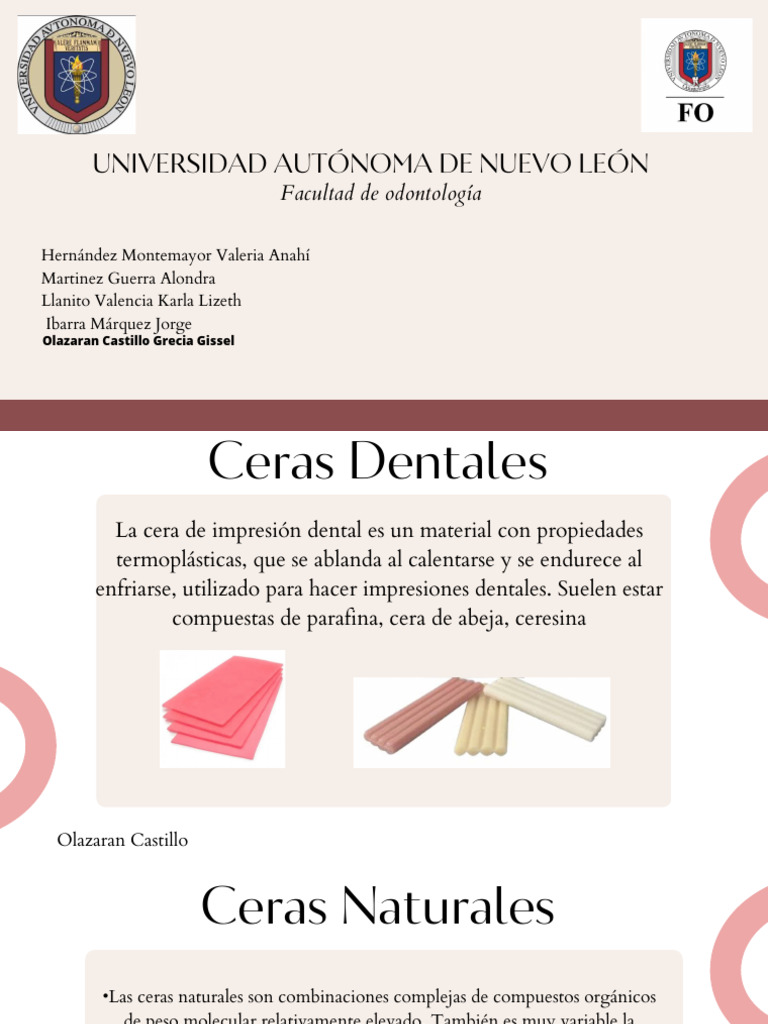Cap. 13-Ceras Dentales | PDF | Cera | Dentadura postiza