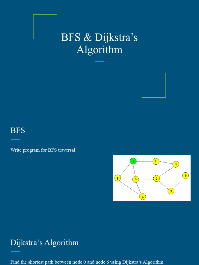 BFS & Dijkstra's Algorithm | PDF BFS & Dijkstra's Algorithm | PDF