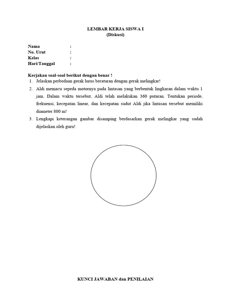 Lembar Diskusi Siswa (Pertemuan 1) | PDF