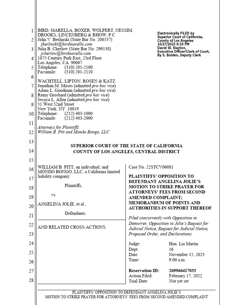 Opposition To Attorney | PDF | Complaint | Attorney's Fee