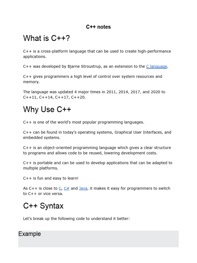 What Is C++? | PDF | C++ | Class (Computer Programming)
