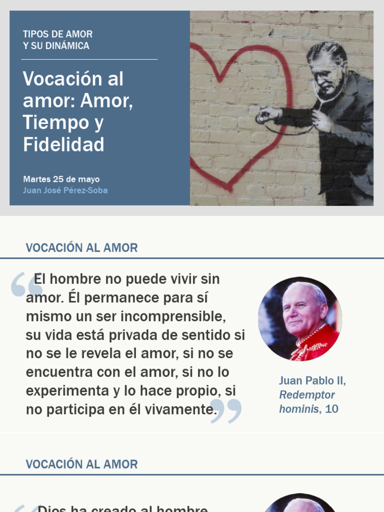 Sesion05-25mayo - Vocación Al Amor - Amor, Tiempo y Fidelidad | PDF | Amor | Creencia religiosa ...