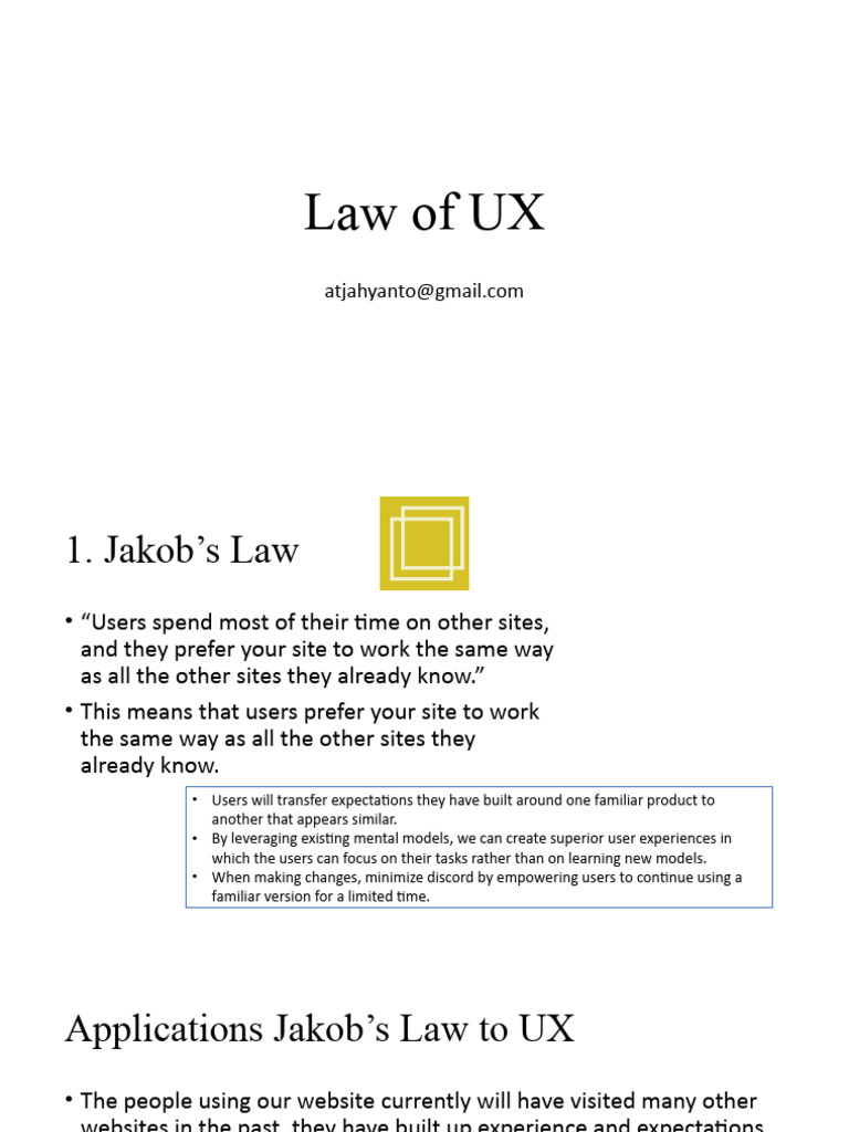 13-2-Law of UX - Rev2 | PDF | Psychological Concepts | Cognition