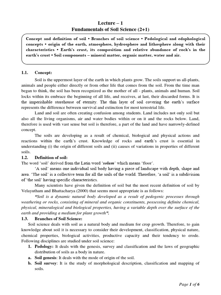 Soil Science Basics for Students | PDF | Soil | Earth