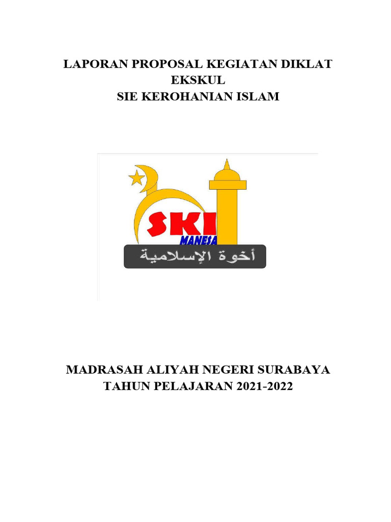 Laporan Proposal Kegiatan Diklat Ekskul | PDF